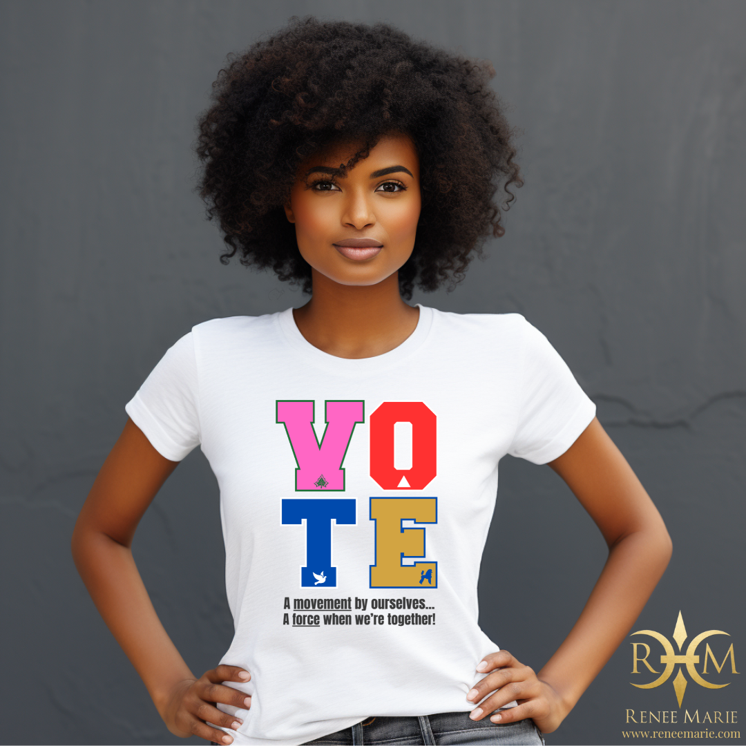 VOTE Stacked Greek Unity Unisex T-Shirt – RENEE MARIE